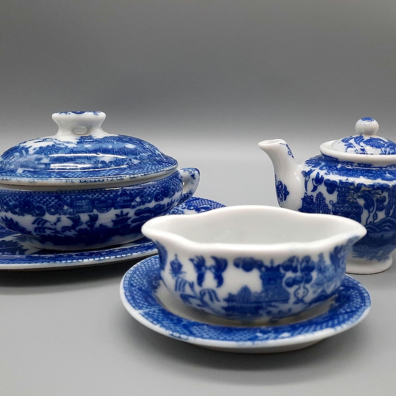 Blue Willow Tea Set - Etsy