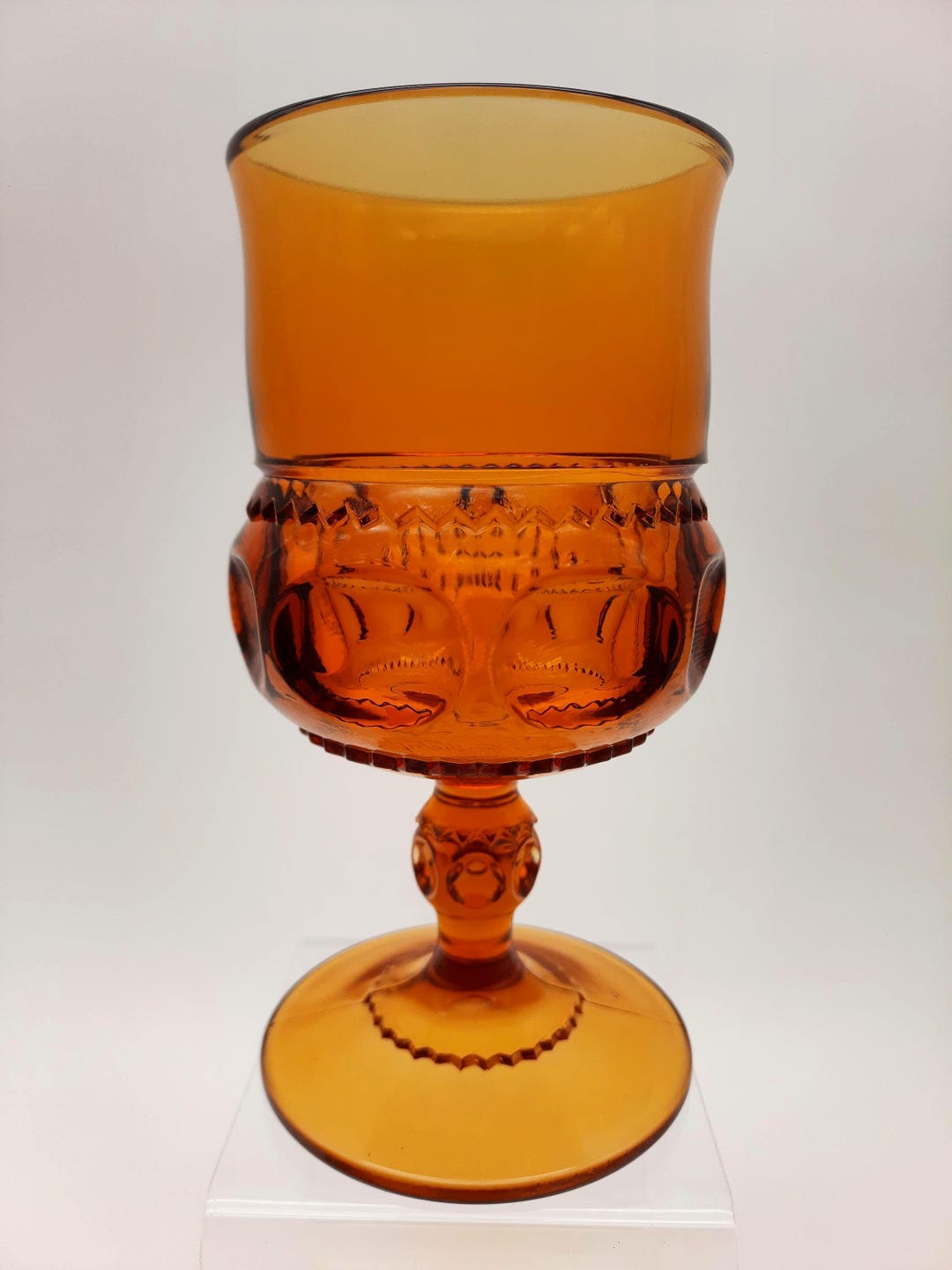 Vintage Rich Amber Water Goblet, Set of 6 - Etsy
