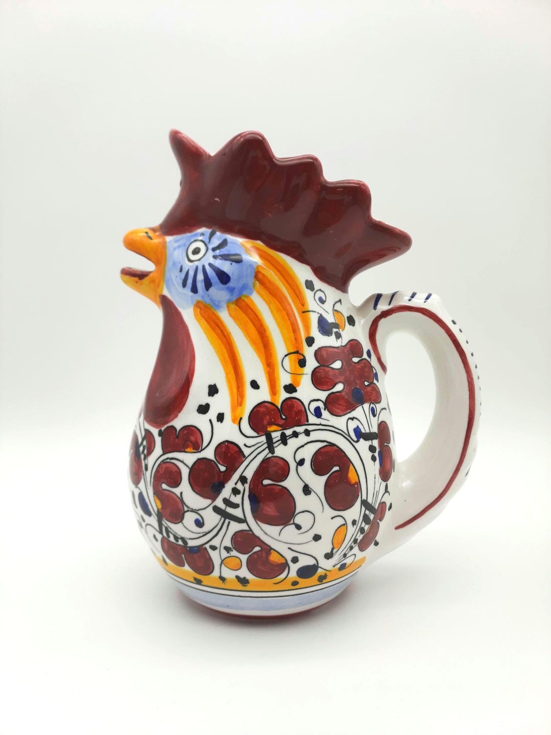 Vintage Fima-deruta Italy Ceramic Rooster Pitcher - Etsy
