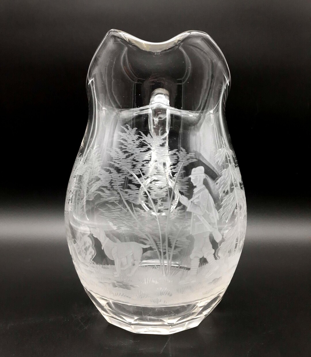 Vintage Hand Blown Glass Water Pitcher, by Queen Lace Crystal - Etsy