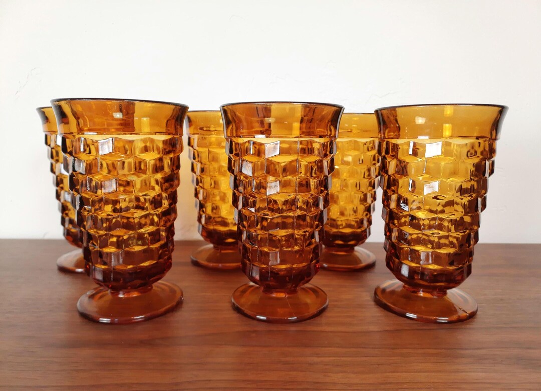 Six 1960s-1970s Harvest Gold Iced Tea Glasses - Etsy