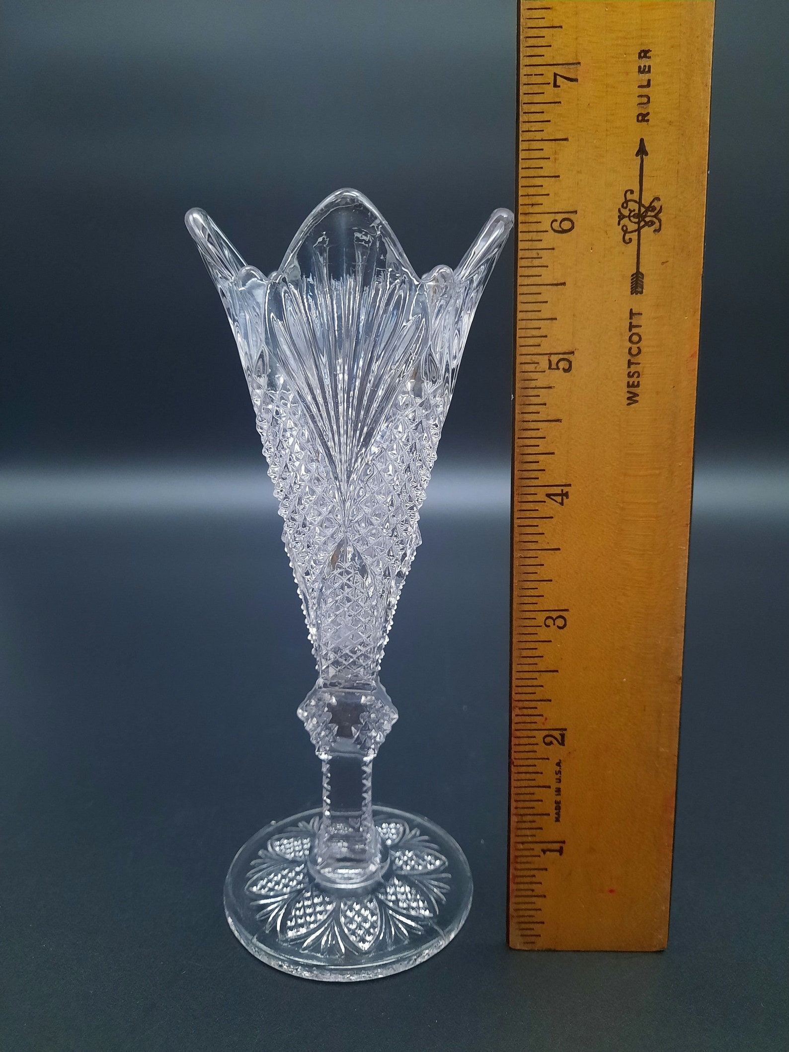 Bud Vase, Antique, Early American Pressed Glass, 6 Inches - Etsy