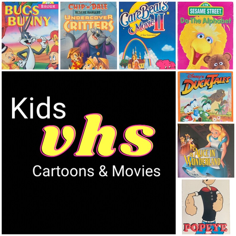 Vintage VHS Kids Cartoons & Movies - Etsy