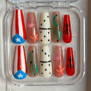 Bad Bunny DTMF Puerto Rico Inspired Press-on Nails - Etsy