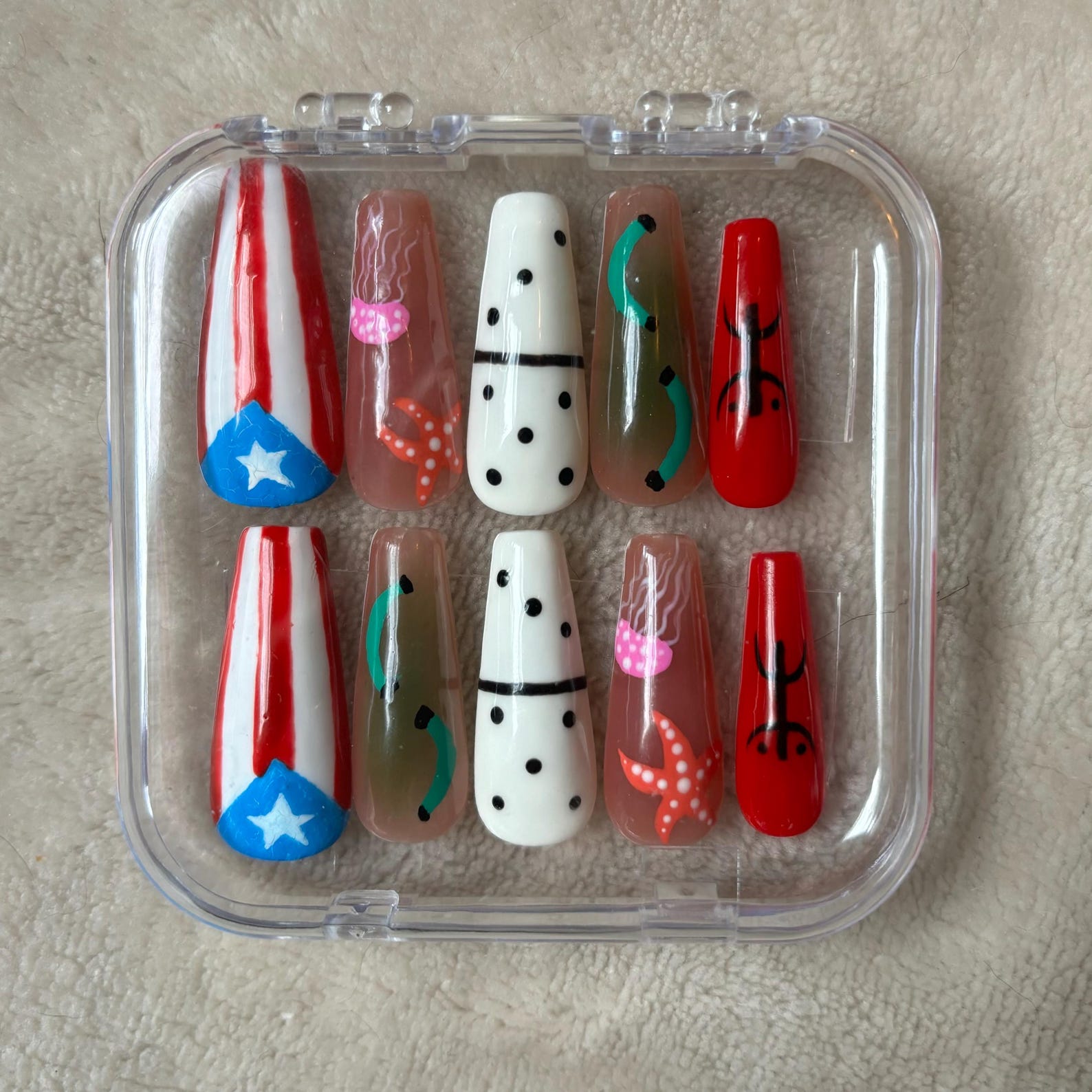Bad Bunny DTMF Puerto Rico Inspired Press-on Nails - Etsy