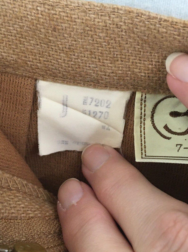 Bronson of California Vintage 70s Tan Wool Dress Pants, Bareback 7-8 ...