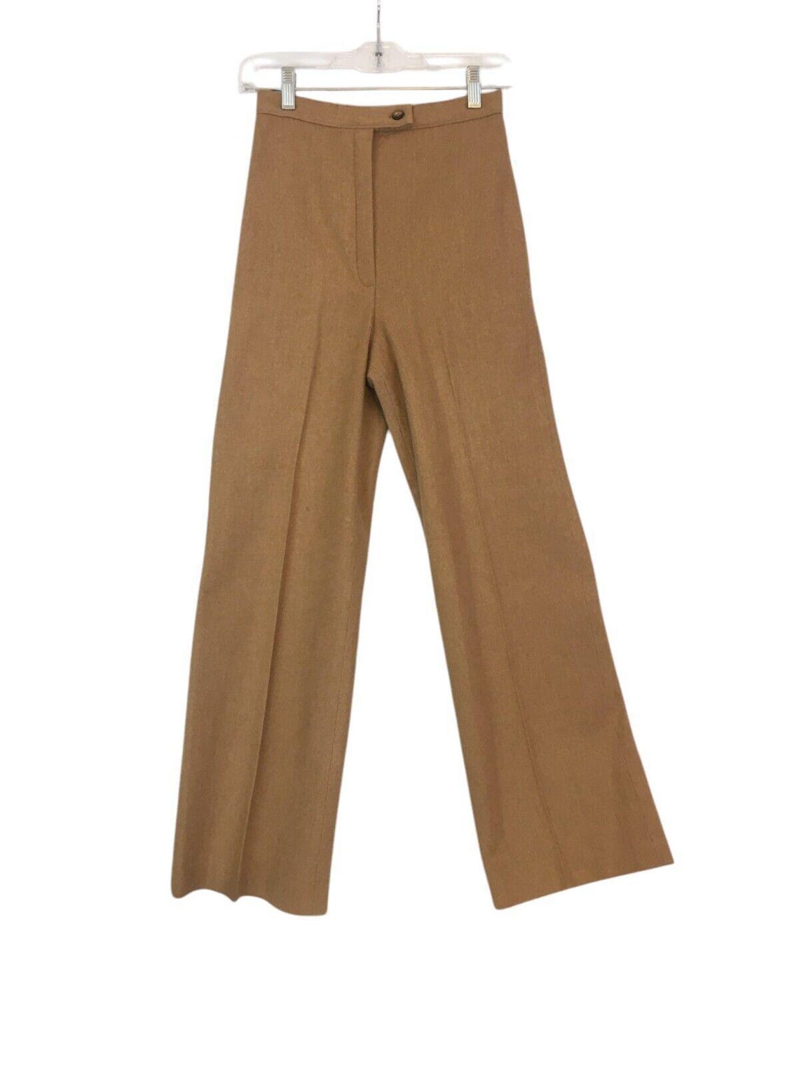 Bronson of California Vintage 70s Tan Wool Dress Pants, Bareback 7-8 ...