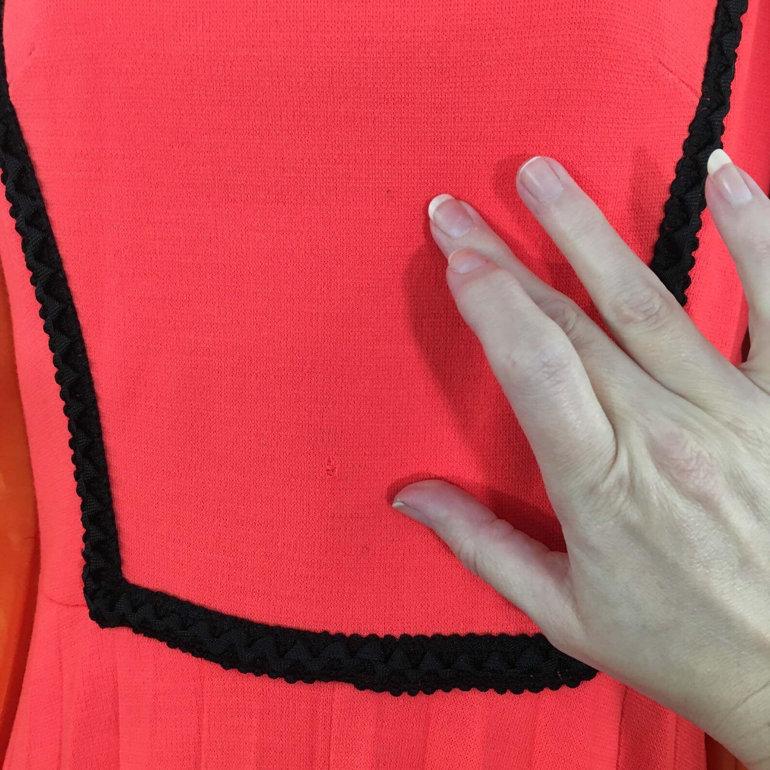Lilli Ann Knit Vintage 60s 70s Mod Orange Black Dress & Coat Set, 34 ...