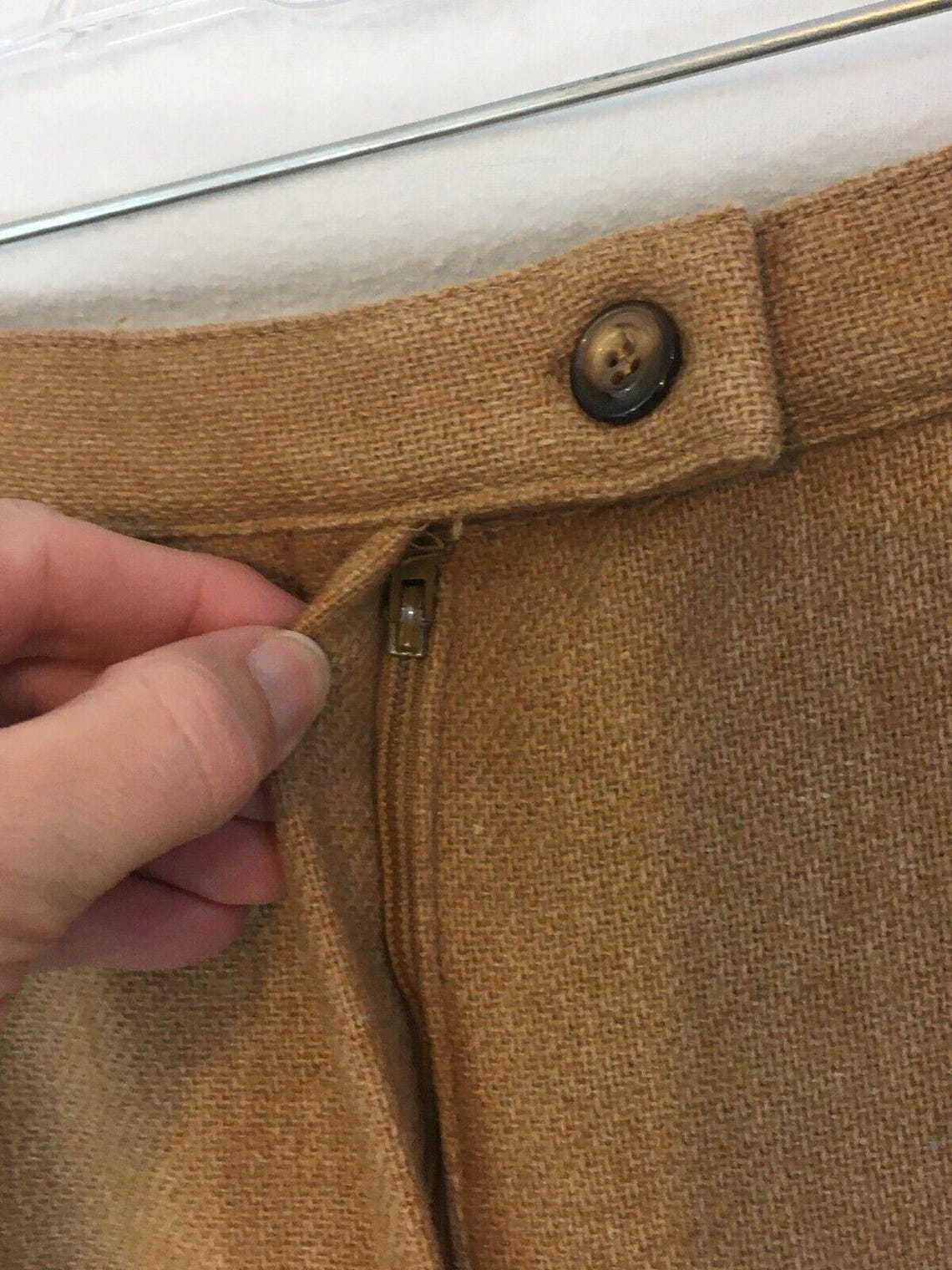 Bronson of California Vintage 70s Tan Wool Dress Pants, Bareback 7-8 ...