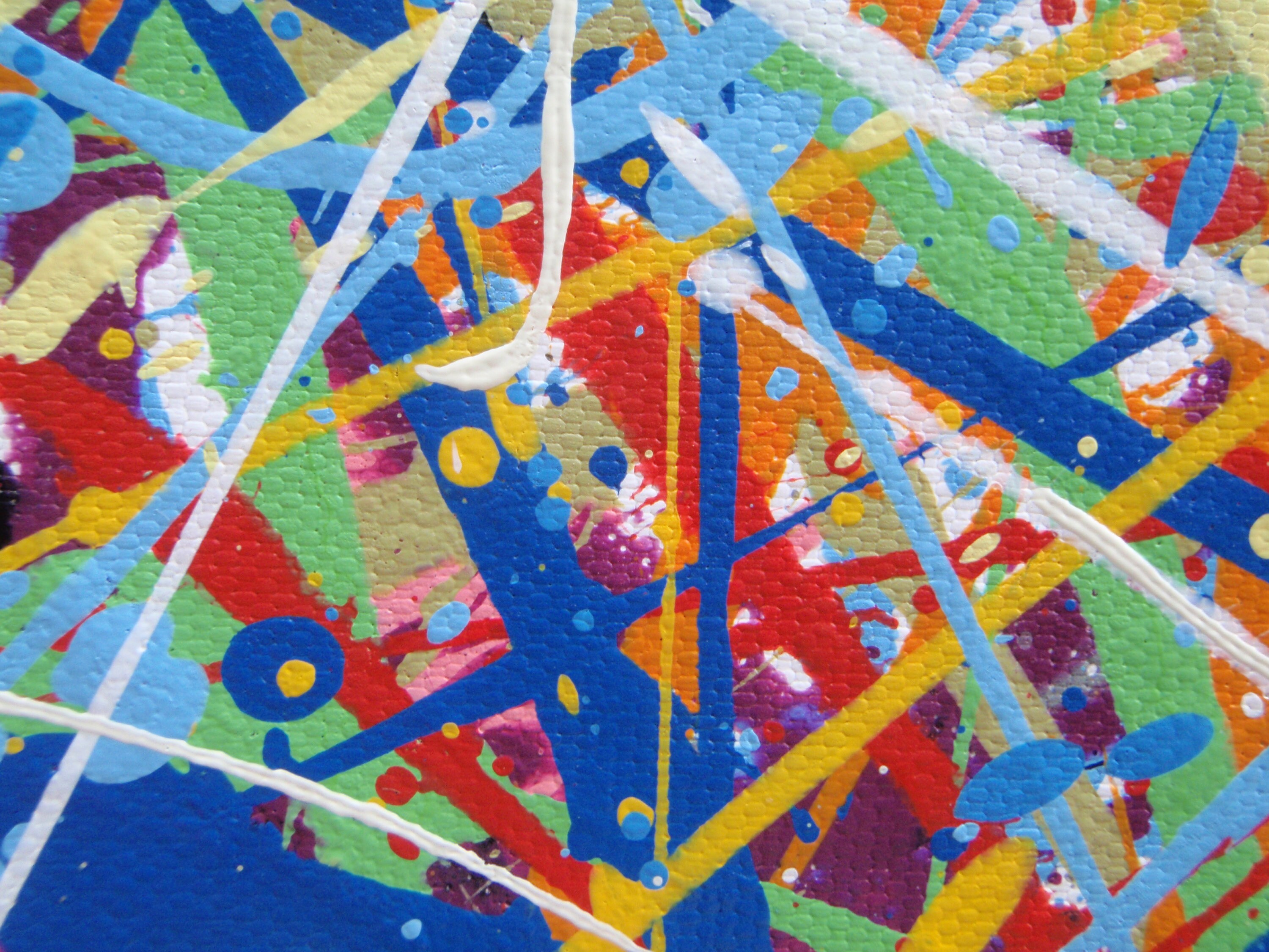 Very Large Abstract Blue Drip Splash Splatter New Original | Etsy UK