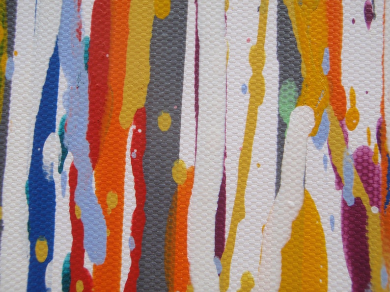 Very Large Drip and Splash Original Painting on Unstretched - Etsy UK
