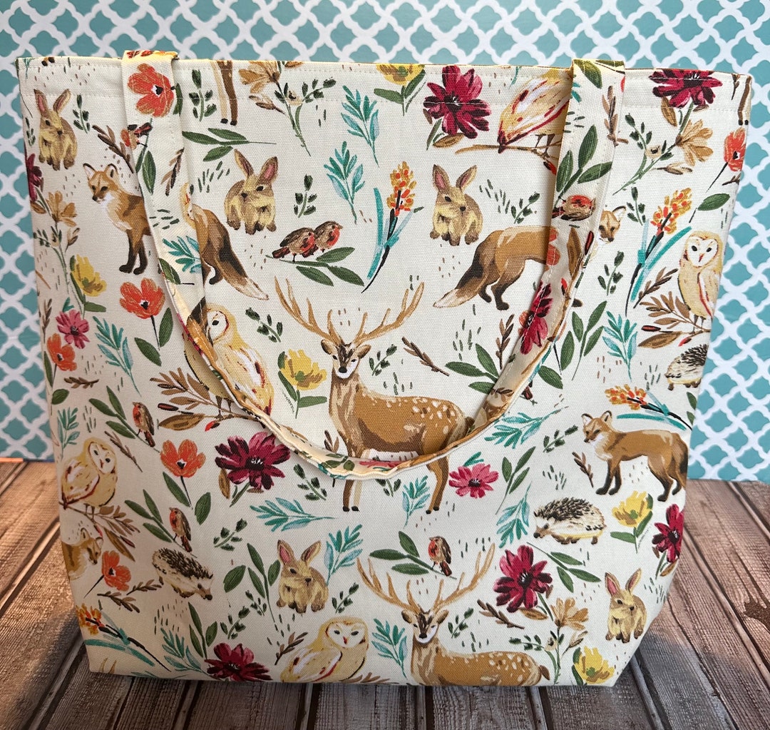 Woodland Animals Tote Bag - Etsy