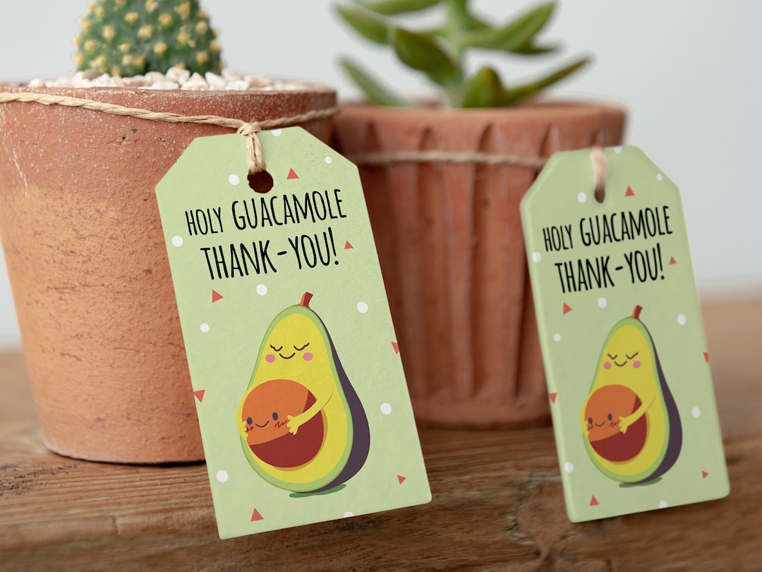 Avocado Baby Shower Favor Tag, Avocado Favor Tag, Holy Guacamole, Thank ...