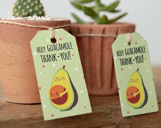 Avocado Baby Shower Favor Tag, Avocado Favor Tag, Holy Guacamole, Thank ...