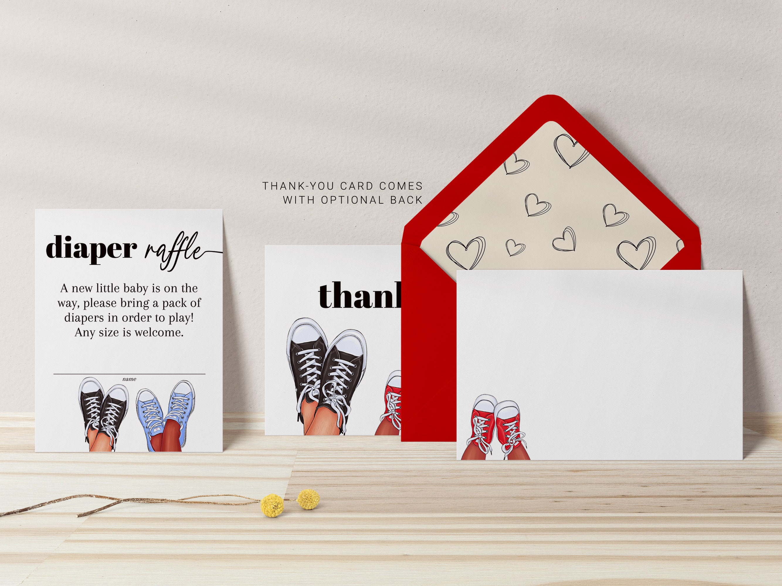 Small Shoes Baby Shower Invitation Bundle, Sneakers Converse, Family ...