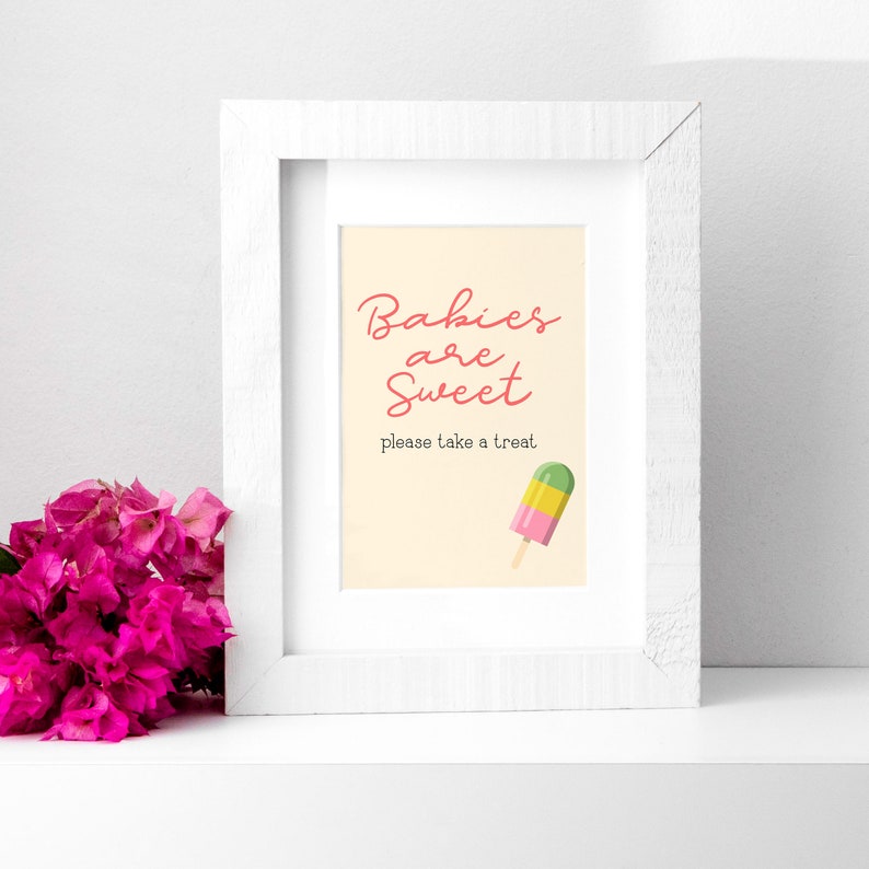 Ready to Pop Baby Shower Sign Bundle, 6 Signs, Popsicle Baby Shower ...