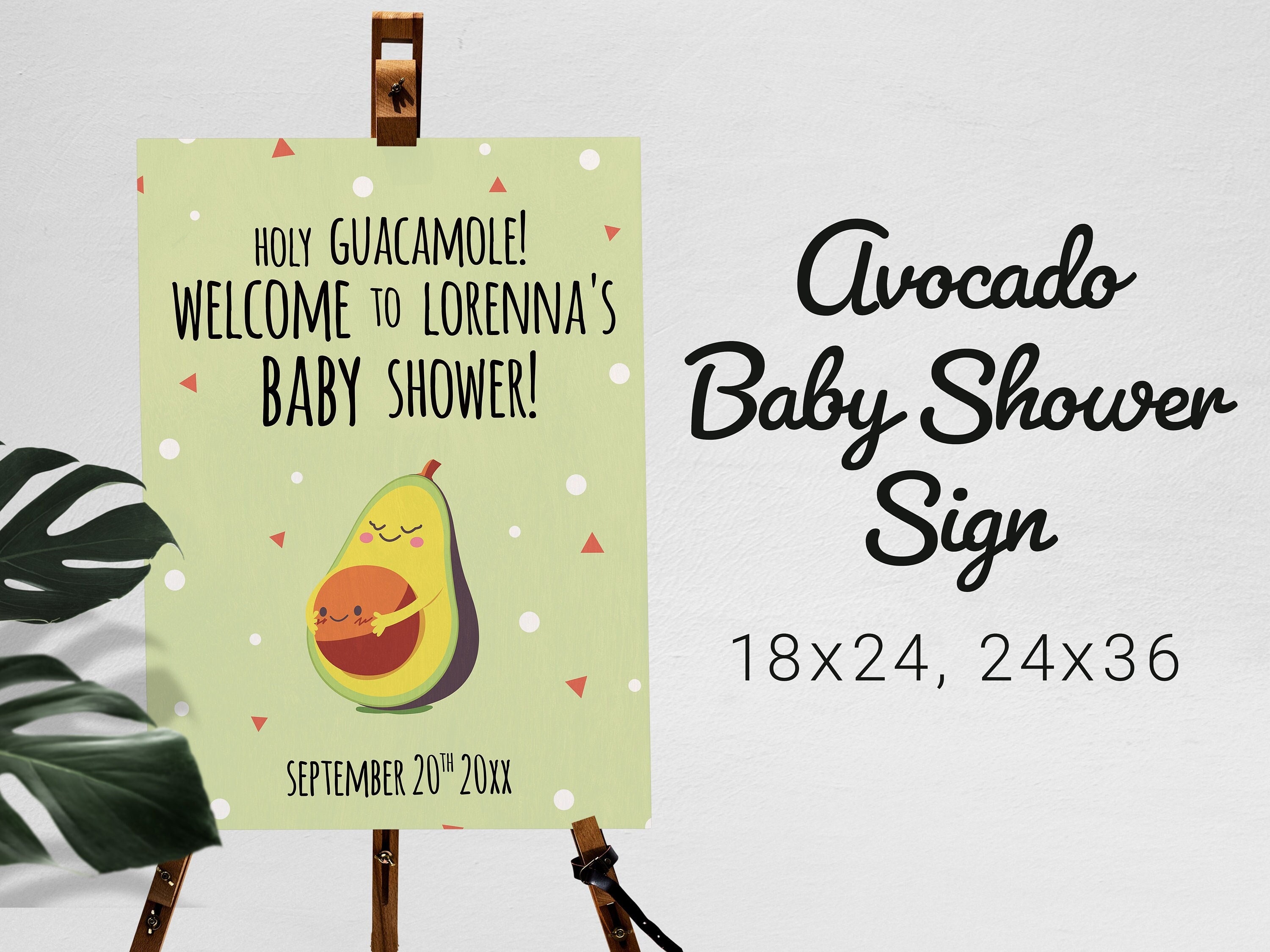 Avocado Baby Shower Welcome Sign, Holy Guacamole Welcome Sign, Fiesta ...