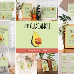 Avocado Baby Shower Master Bundle, Fiesta Baby Shower Invite, Taco ...