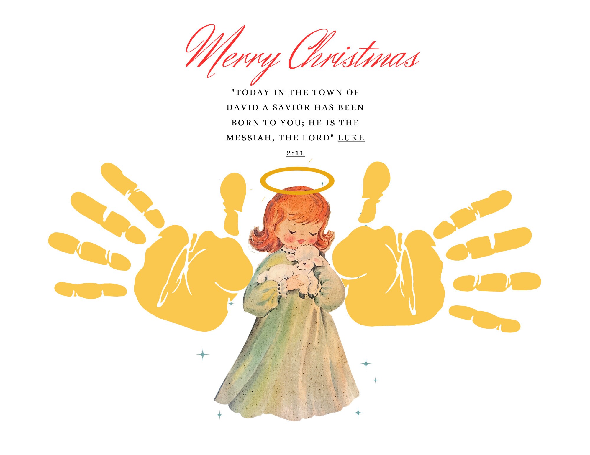 Christmas Handprint Craft With Scripture printable - Etsy