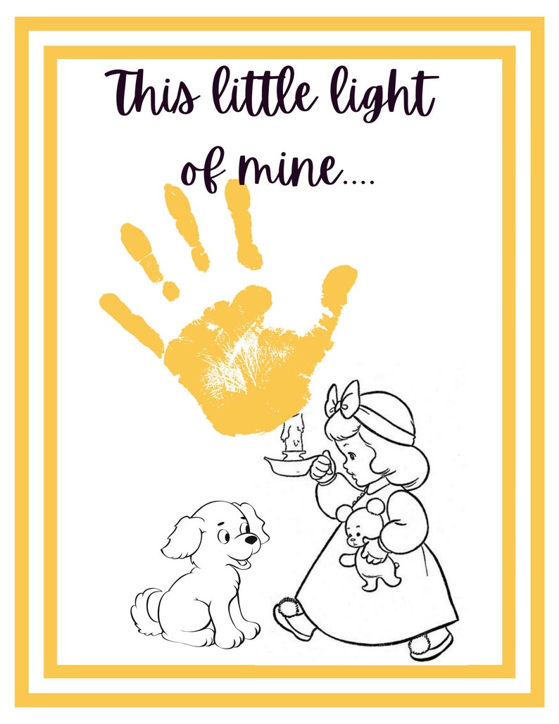 Coloring Page and Handprint Craft Printable - Etsy