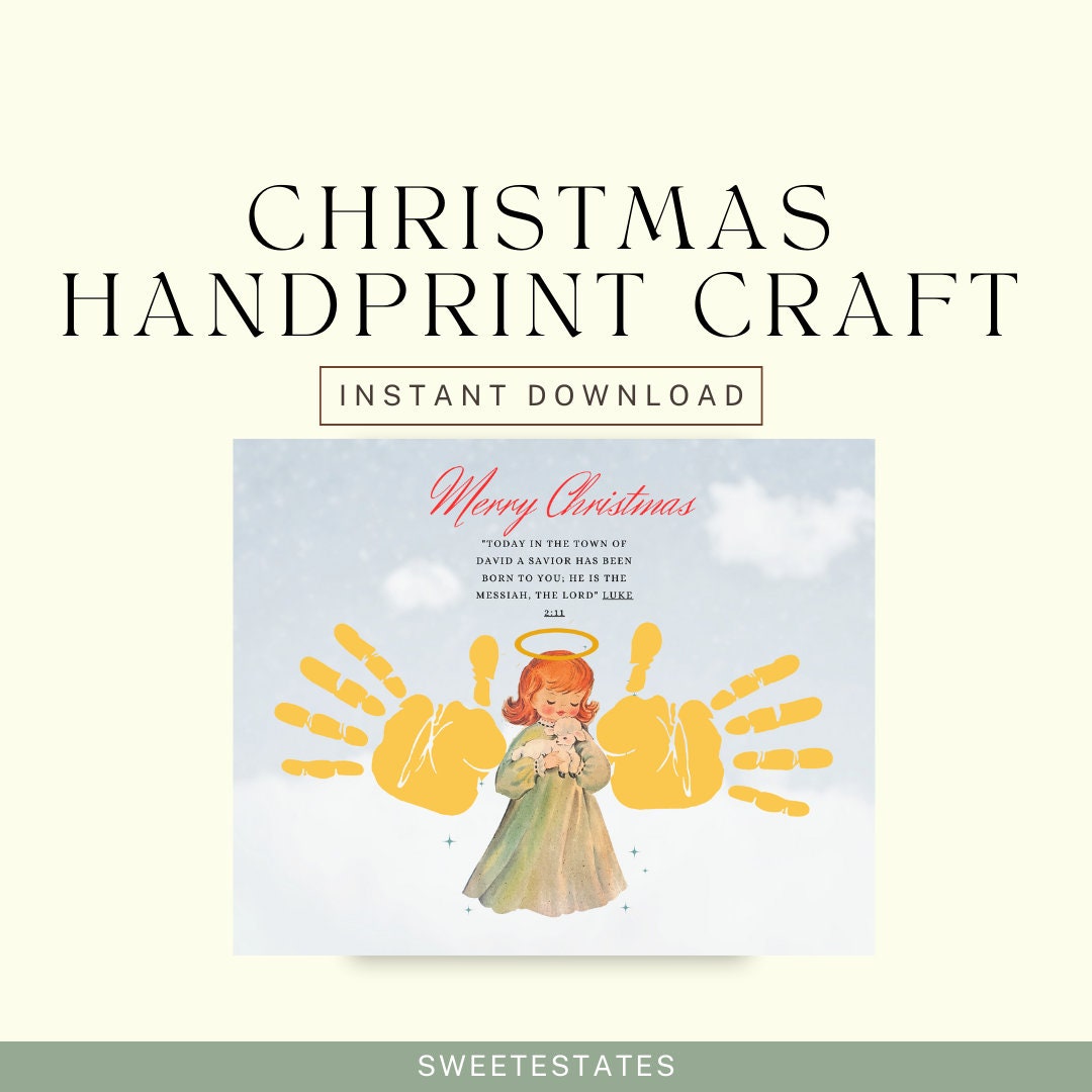 Christmas Handprint Craft With Scripture {printable} - Etsy