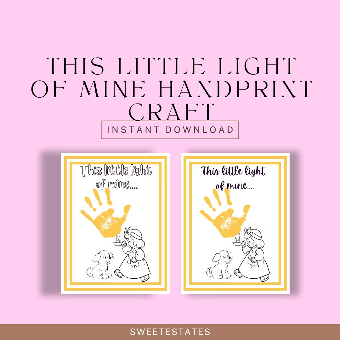 Coloring Page and Handprint Craft Printable - Etsy