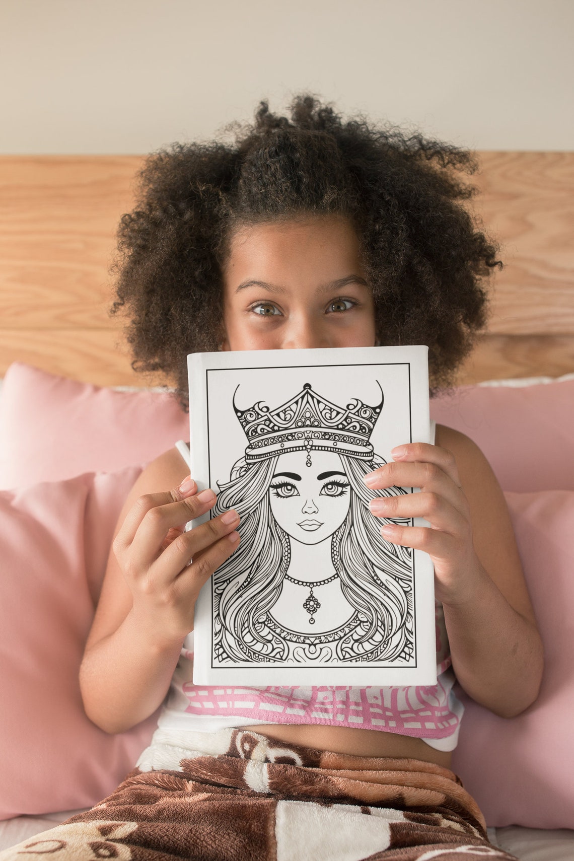 Princess Printable Coloring Page Procreate Coloring Page Party Activity ...