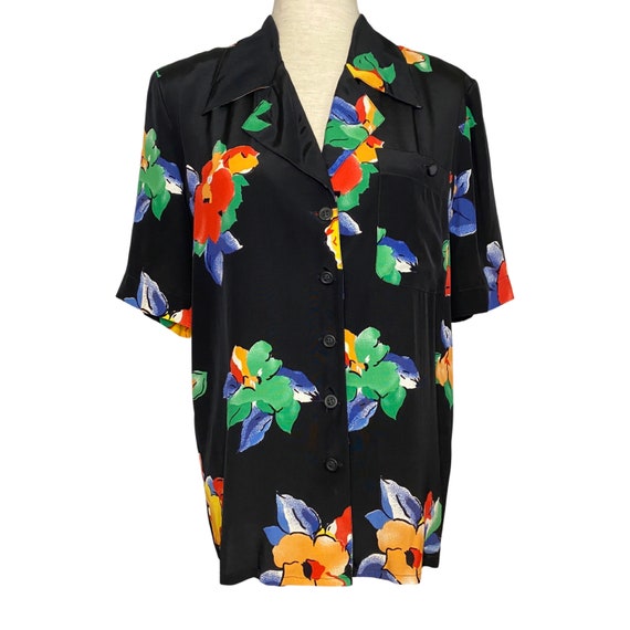 vintage 90s rayon blouse - Gem