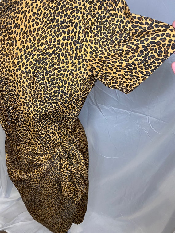 80s FY2 leopard print wrap dress | vintage leopard pr… - Gem