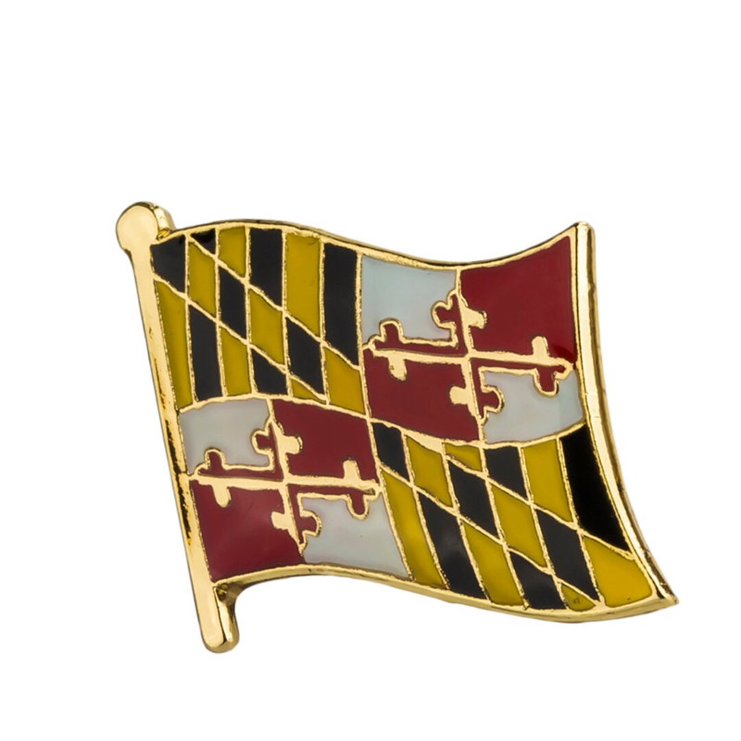 Maryland Flag Lapel Pin 3/4 X 5/8 19 X 16mm Hat Tie Tack Badge Pin - Etsy