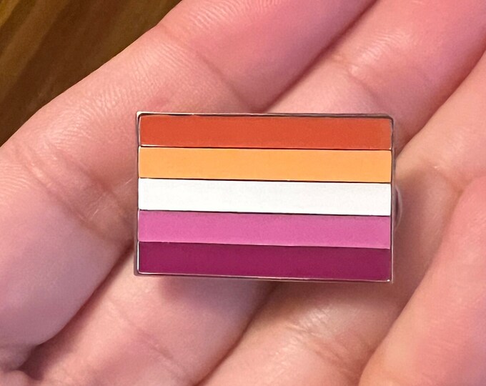 Subtle Lesbian Flag Enamel Pin Mountain Pin Enamel Cute Pin Set Pins Laple Pin Hard Enamel Pin ...
