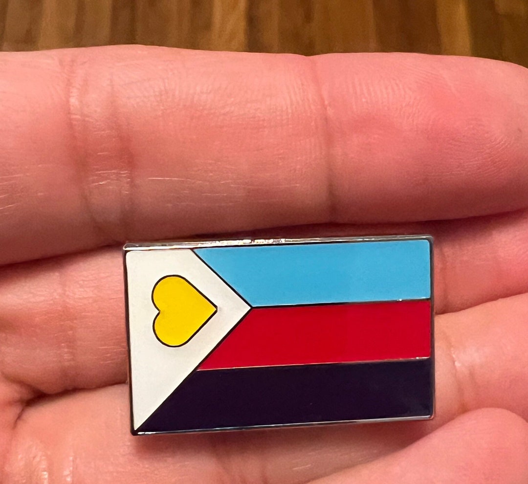 Polyamory Flag Lapel Pin new Flag 1 X 5/8 Silver Plating - Etsy