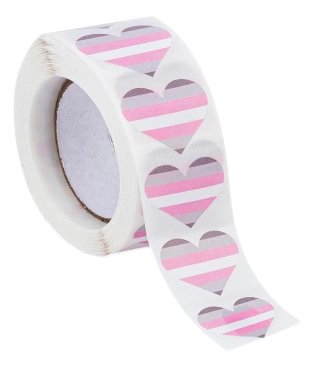 Demigirl Pride Heart Stickers 500 per Roll Approximately 1 X 1 ...