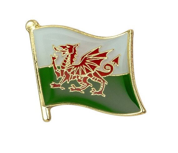 Wales Flag Lapel Pin 3/4 X 5/8 Hat Tie Tack Badge - Etsy