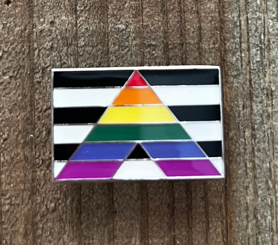 LGBTQIA Ally Flag Lapel Pins 1 X 5/8 Silver - Etsy