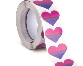 Demiboy Pride Heart Shaped Stickers Strip 25 LGBT Pride Stickers Per ...