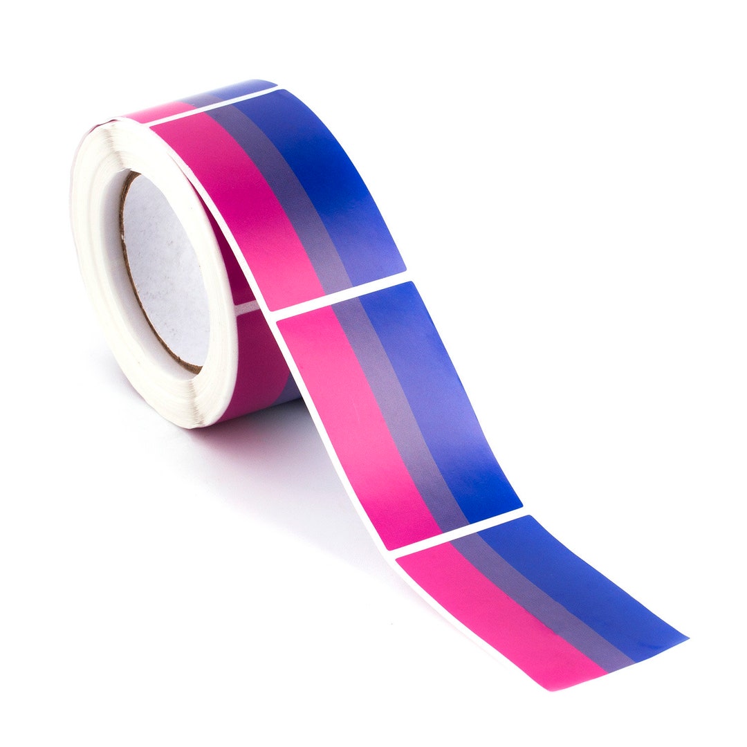 Bisexual Flag Stickers 250 per Roll 2 X 1-1/4 - Etsy