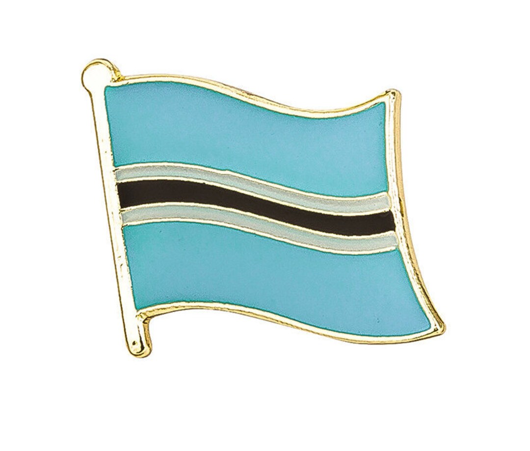 Botswana Flag Lapel Pin 3/4 X 5/8 Hat Tie Tack - Etsy