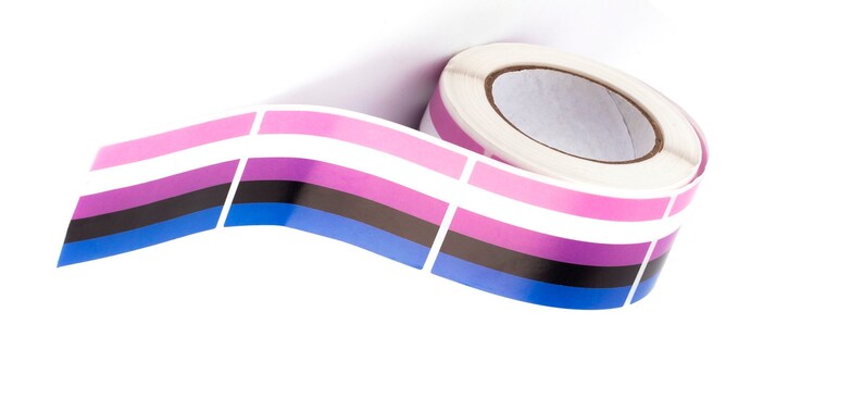 Genderfluid Flag Stickers 250 per Roll 2 X - Etsy