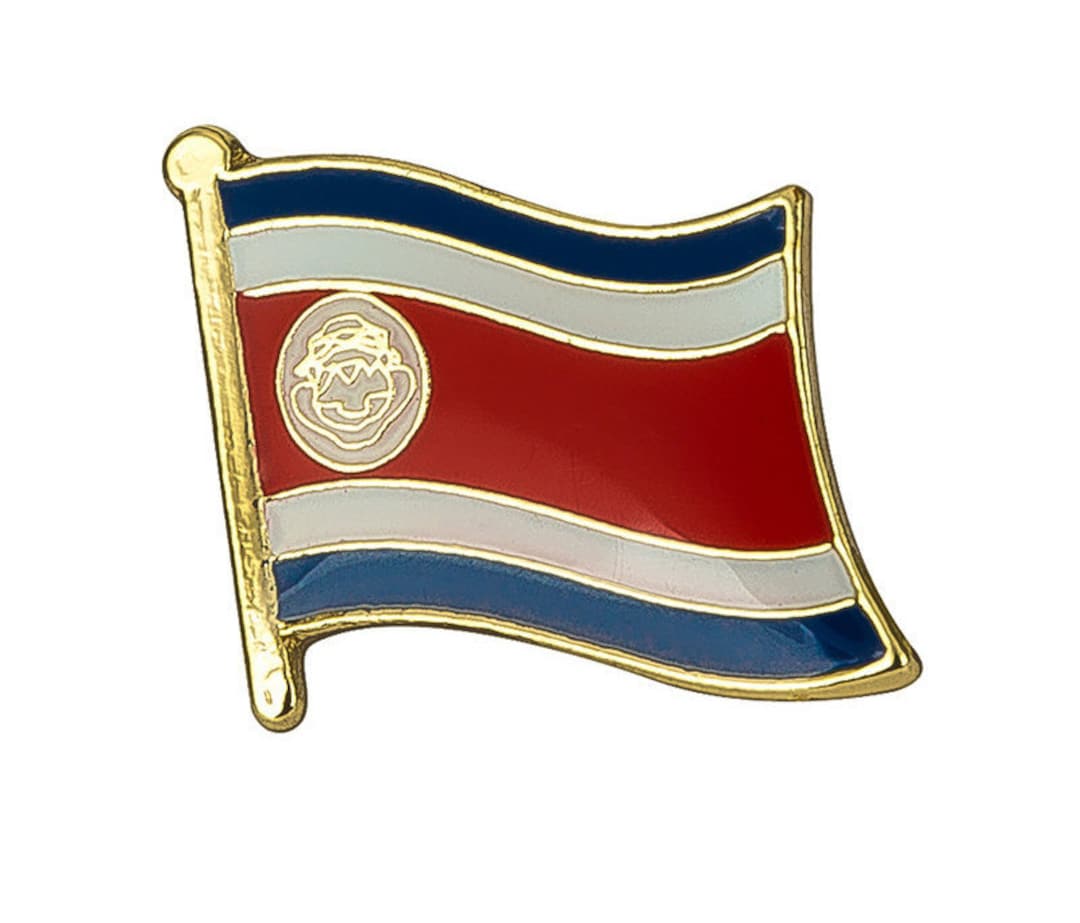 Costa Rica Flag Lapel Pin 3/4 X 5/8 Hat Tie Tack Badge Pin Costa Rican ...