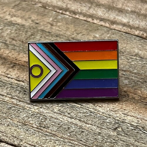 New Progress Pride Rainbow Flag Lgbt Pride Lapel Pin 1 Etsy