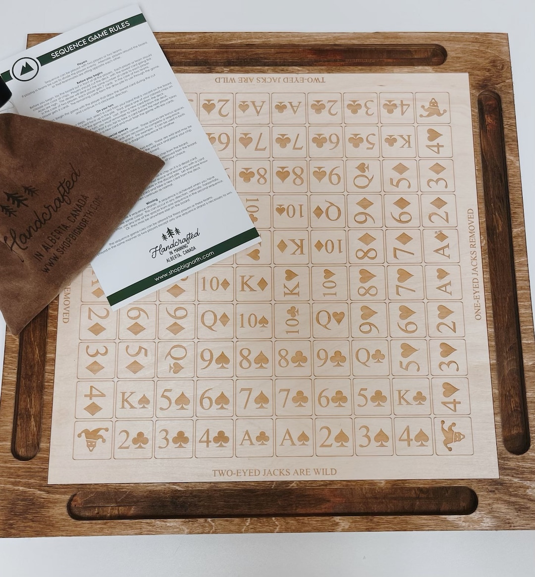 Handmade Wooden Sequence Game Board - Etsy
