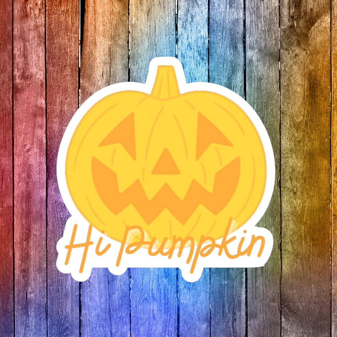 Hi Pumpkin Pastel Sticker Water Bottle Sticker Journal Sticker Laptop ...