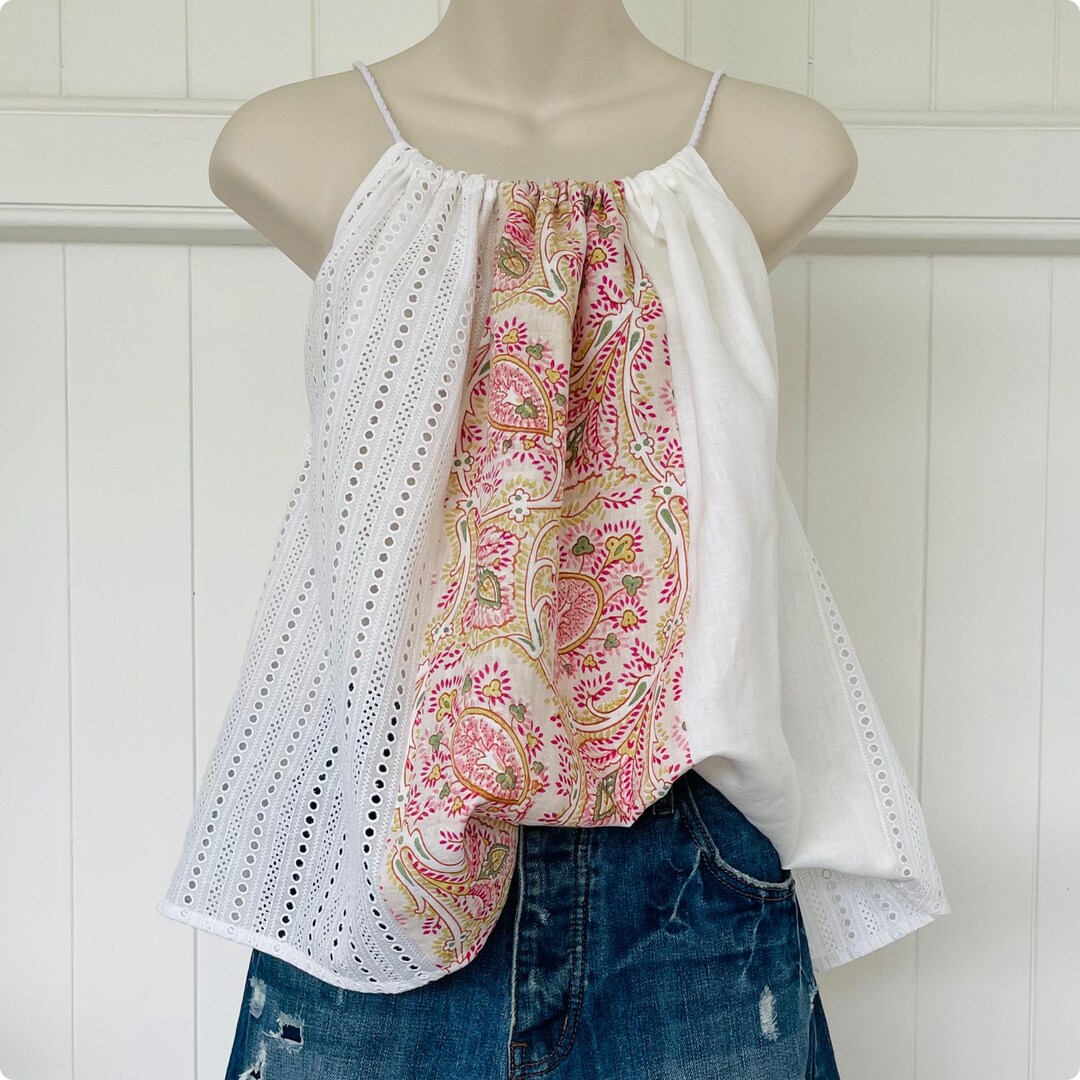 Mixed Print Summer Top - Etsy