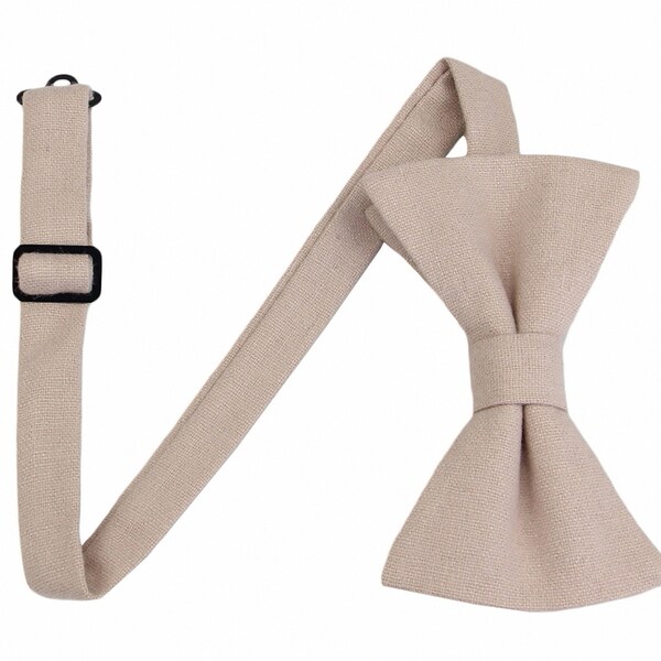 Beige Bow Tie - Etsy