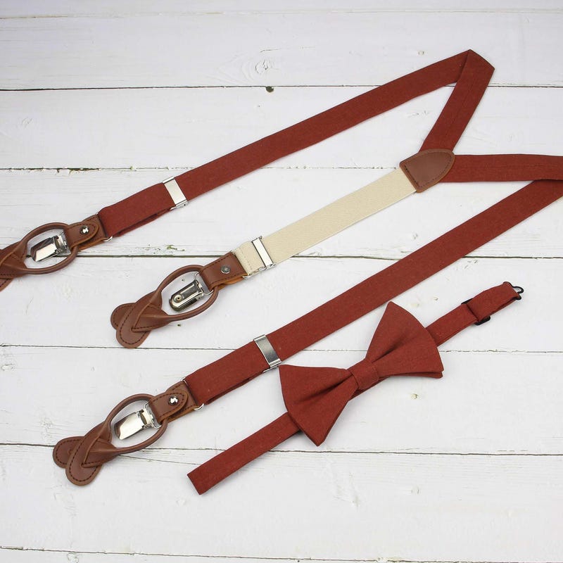 Suspenders Rust for Boys - Etsy