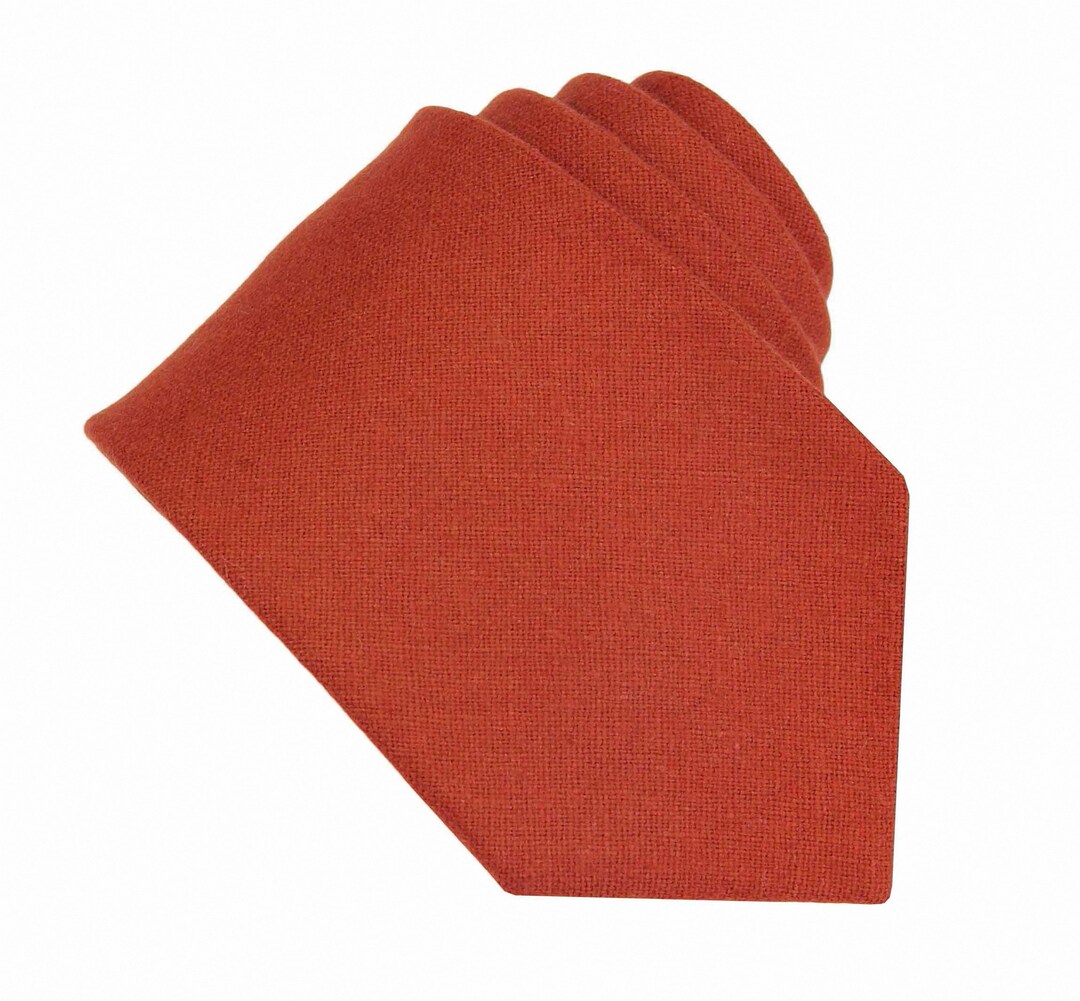 Sienna Wool Ties. Mens Sienna Tie. Paprika Colored Neckties for Men and ...