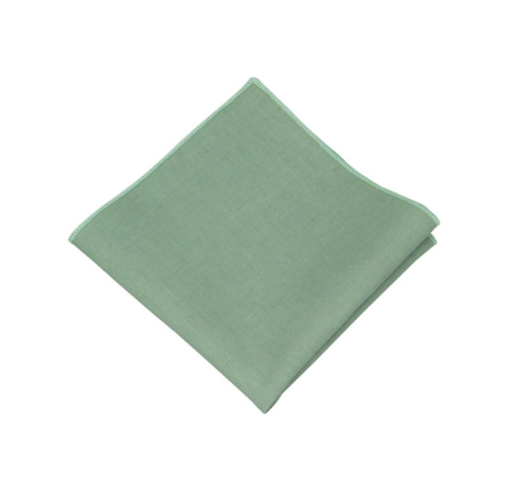 Dark Mint Pocket Square.Linen Pocket Square.Mint Wedding - Etsy España