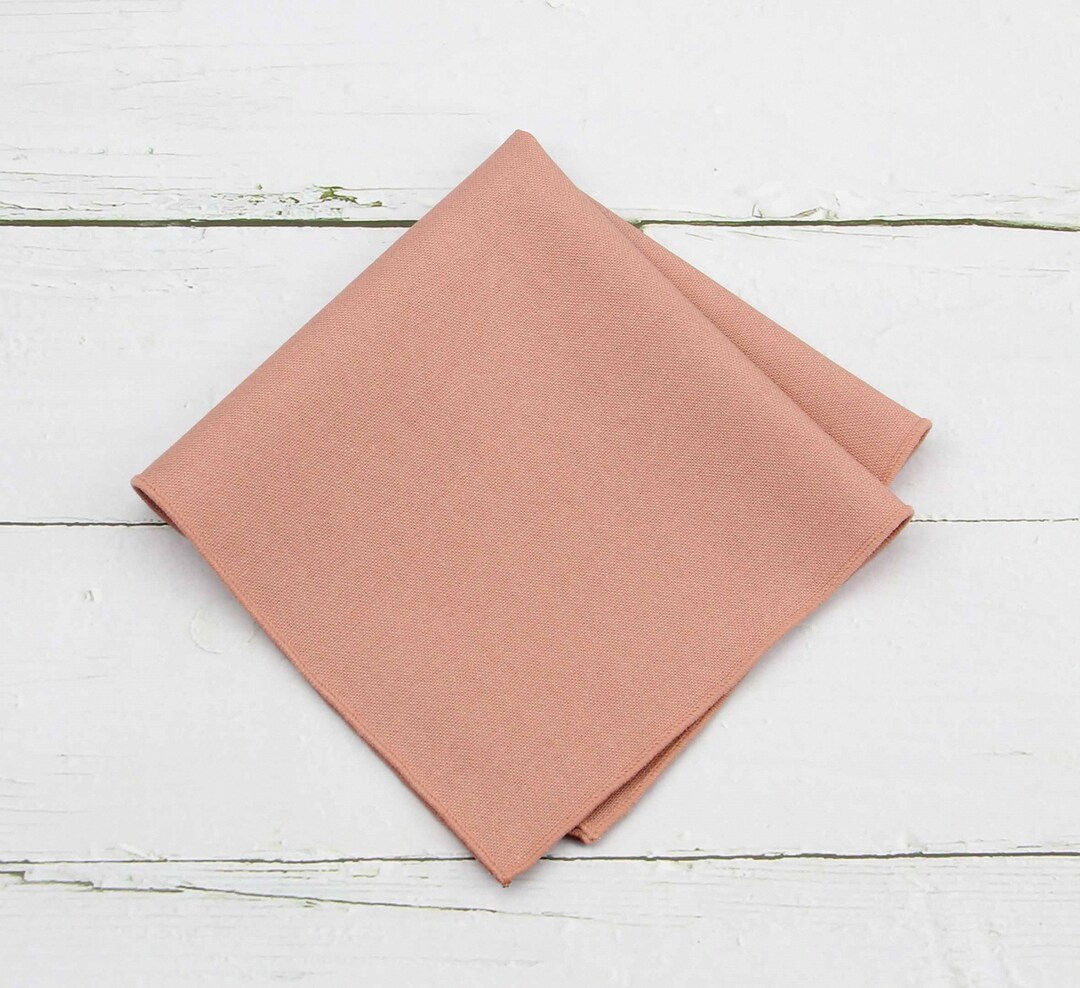 Desert Coral Pocket Square. Coral Hanky for Men for Wedding. Dusty ...