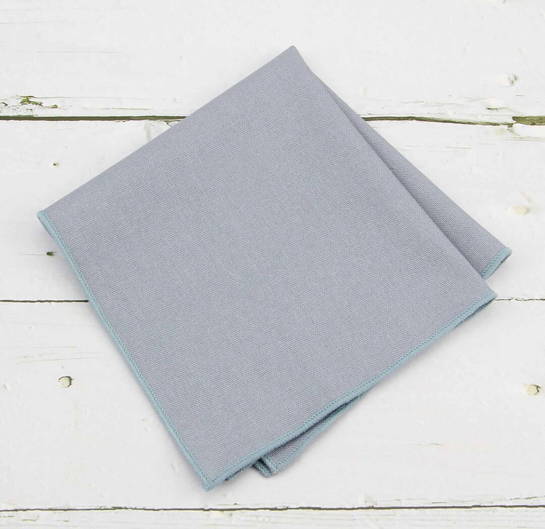 Dusty Blue Pocket Square. Dusty Blue Hanky for Men for Wedding. Light ...